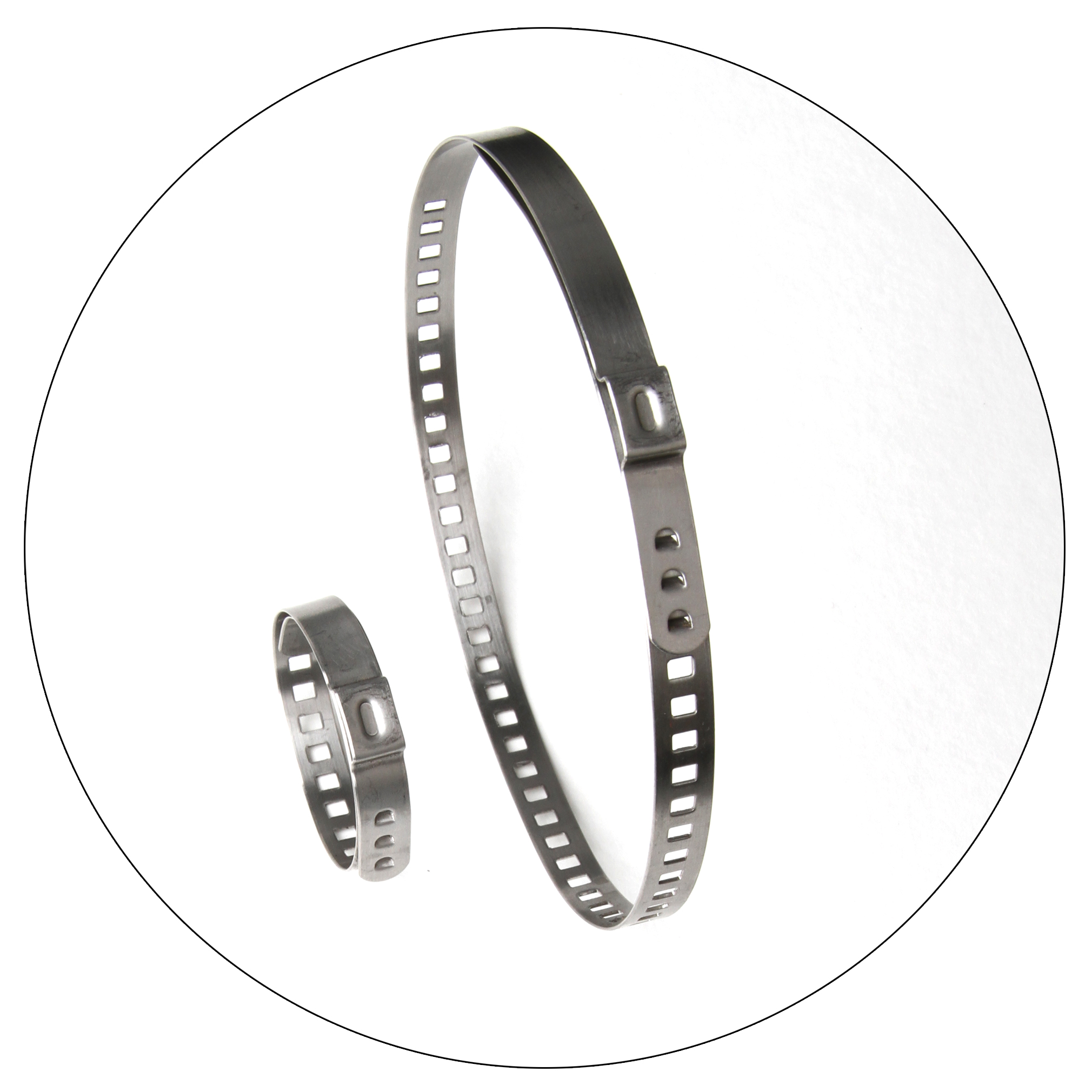 10x Small & 10x Large stainless steel universal drive shaft clamps